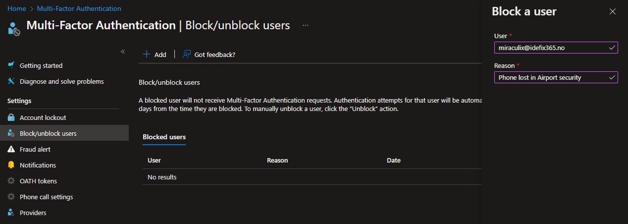 MFA settings – IdefixWiki