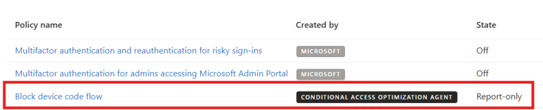 Conditional Access Optimization Agent – IdefixWiki